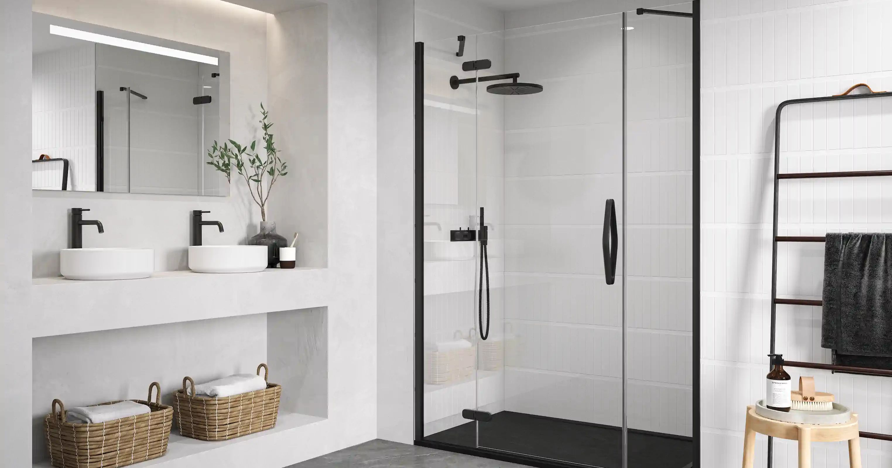 ORO Hinge and Inline Door with Inline Panel