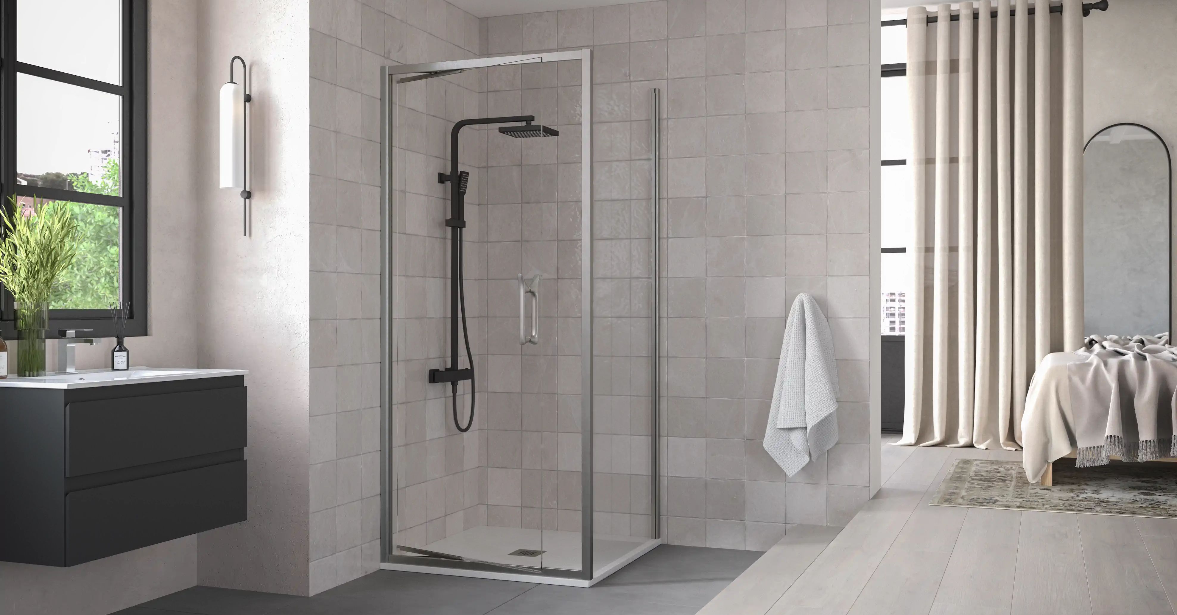 Flair Showers ETO Infold Door with Side Panel