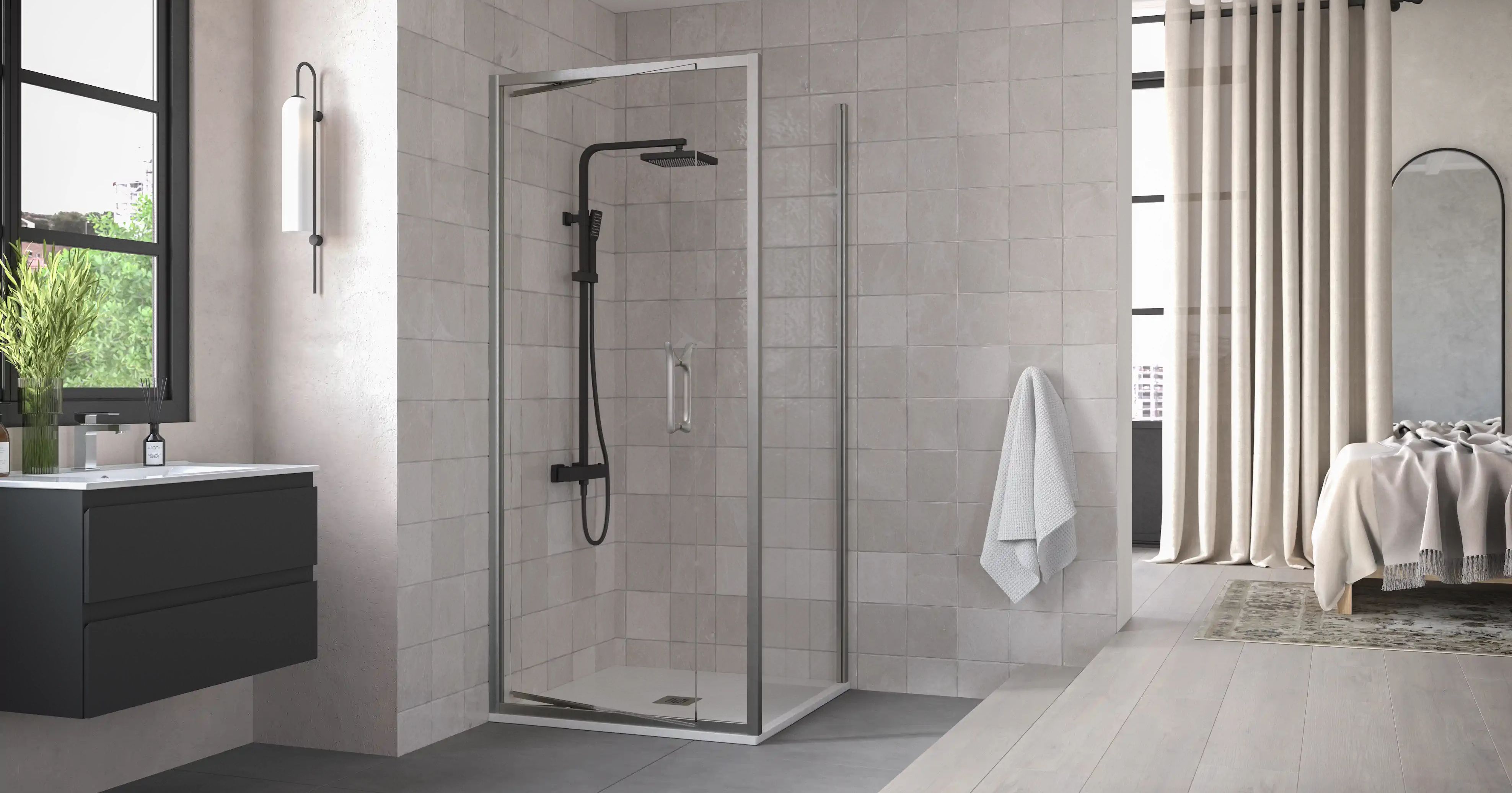 Flair Showers ETO Infold Door with Side Panel